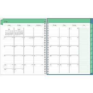 Blue Sky 2023-2024 Academic Year Teacher Weekly and Monthly Lesson Planner, 8.5" x 11", Flexible Cover, Wirebound, Ditsy Dapple Light (132002-A24)