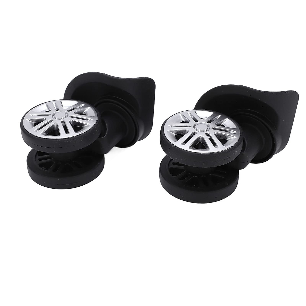 1 Pair Luggage Suitcase Wheels, Trunk Wheels, Luggage Wheel Spare Part Universal Wheel Replacement Luggage Suitcase Wheels for Luggage Suitcase Trolley, Mute Double Row Wheels