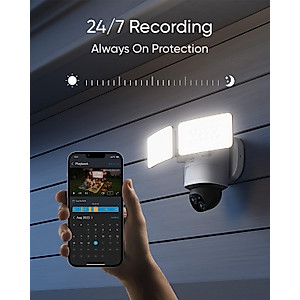 eufy Security Floodlight Camera E340 Wired, Security Camera Outdoor, 360° Pan & Tilt, 24/7 Recording, 2.4G/5G Wi-Fi, 2000 LM, Motion Detection, Built-In Siren, Dual Cam, HB3 Compatible, No Monthly Fee