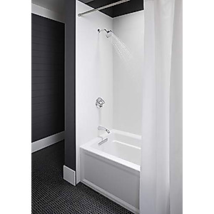 KOHLER K-1123-LA-0 Archer 60-Inch x 32-Inch Alcove Bath with integral apron, integral flange and left hand drain, White, one-size