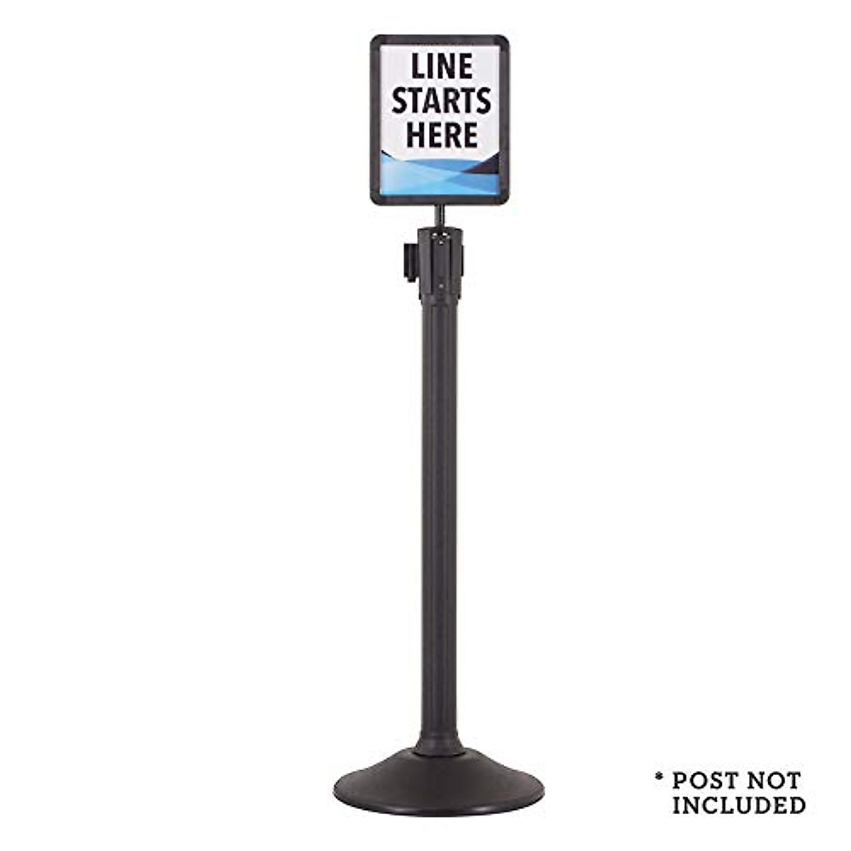 US Weight - U2513 Plastic Stanchion Sign Holder with Plexiglass Covers for USW ChainBoss and Sentry Stanchions