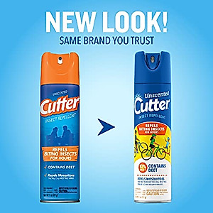 Cutter Insect Repellent 11 Ounces, Unscented Aerosol, Repels Mosquitoes Up To 10 Hours