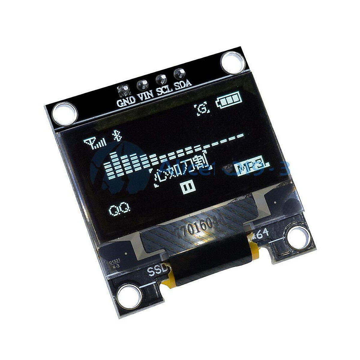 0.96" I2C IIC Serial 128X64 White OLED LCD LED Display Module for Arduino