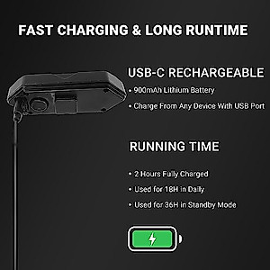 Himiway LED Bike Taillight Light Bike Light with Turn Signals(Remote Control) / Taillight(Colorful) / Taillight with Brake Sensor/Taillight with Alarm Horn Bicycle Light Waterproof USB Rechargeable