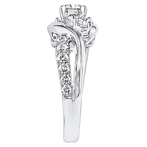 ZLAEBL 1.1 ct Three Stone Engagement Rings for Women 925 Sterling Silver Twisting Moissanite Rings Promise Moissanite Ring Love Gifts for Her,11