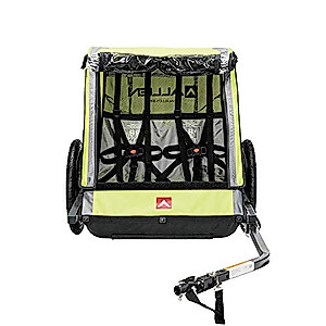 Allen Sports Hi-Viz 2-Child Bicycle Trailer, Model ET2-G, Green