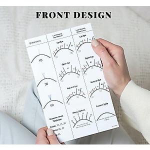 BELLEMORY Lash Mapping Chart - Eyelash Extension Beginner Training and Practice Chart, Eyelash Extension Curl and Diameter Sheet for Lash Kit (1 PC Beginner Lash Map Chart)