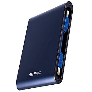 Silicon Power 2TB Rugged Portable External Hard Drive Armor A80, Waterproof USB 3.0 for PC, Mac, Xbox and PS4, Blue