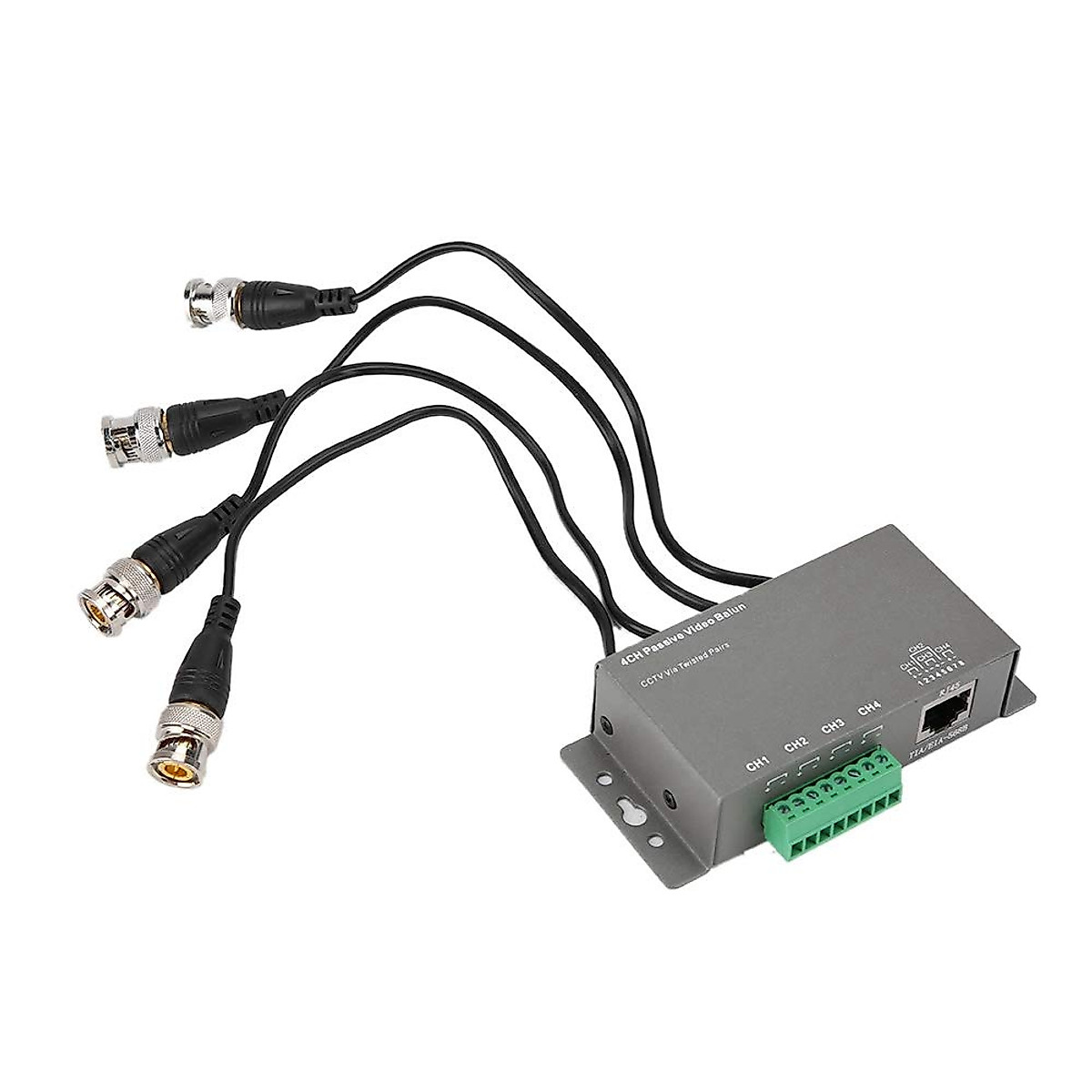 Simlug 4CH Passive Video Balun, Passive Video Balun Transceiver, NTSC,PAL,and SECAM Video Formats 60dB Crosstalk and Noise Immunity, for HD CCTV Office