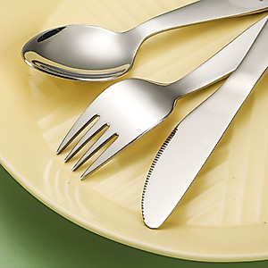 VANRA Premium 18/8 Stainless Steel Children Cutlery Set 5.8-inch Kids Dinner Forks Set 4 Pieces Silverware Flatware Utensil Set for Home School (4 Forks)