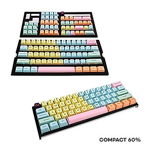Ducky Cotton Candy SA Keycaps 108 ABS Doubleshot Set Keyboards or MX Compatible Standard Layout - 108 SA Type Keycap Set - (Cotton Candy)