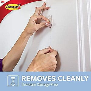 Command 051141363899 Small, Clear, 6-Hooks, 8 Strips (17092CLR-VP-E)