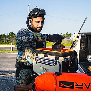 Arctic Zone Titan Deep Freeze Cooler - 30 Can Zipperless Hardbody Cooler - Deep Freeze Insulation, HardBody Liner, and SmartShelf