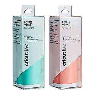 Cricut Joy Smart Permanent Vinyl - Mint, Coral, Tangerine, Lime Green, Purple