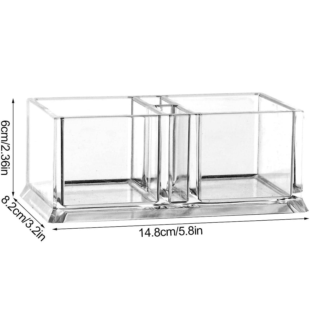 Yakri Clear Acrylic Two Lattices Tea Bags Holder Coffee Sugar Bag Case Guest Room Storage Boxes YTBH-001