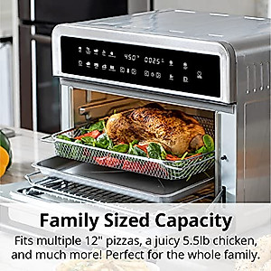 Aria 30 Qt. Touchscreen Toaster Oven with Recipe Book, Brushed Stainless Steel