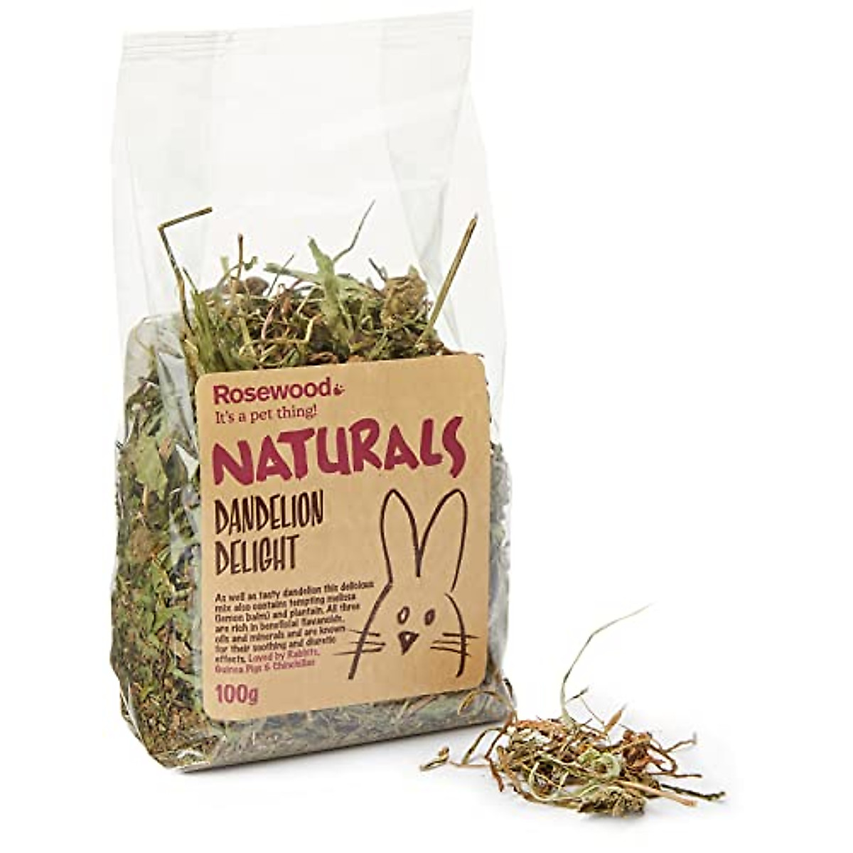 Rosewood Pet 1 Pouch Dandelion Delight Food For Small Animals, 100G
