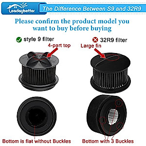 2 Replacement Foam & Filter Compatible for Style 9, 10 & 12,Replace Part # 2031085ES, 203108532065,2031183,32064 & 32065