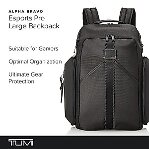 TUMI Men's EsportsPro Large Backpack, Black, One Size