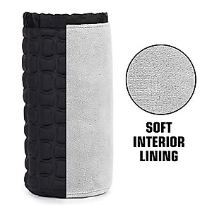 USA GEAR FlexARMOR-X Large Lens Case Pouch with Deluxe Padded Neoprene Protection - Holds Lens up to 70-300mm with Drawstring Opening, Built-in Carabiner Clip, Reinforced Belt Loop and Zippered Pocket