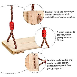 TOYANDONA Wood Swing 1pc The Swing Indoor Swing for Outdoor Baby Swings for Infants Outside for Kids Babys Outdoor Rope Wooden Swing Hanging Swing Seats Playgroud