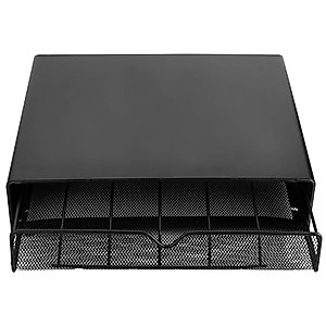 Black Coffee Capsule Holder Drawer Storage Rack Organizer for 36Pcs Capsules Suitable for Home Office