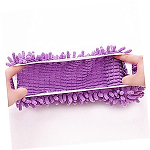 Abaodam 1 Pair Household Floor Cleaners Cleaning Mops Floor Cleaning Slippers Lazy Mop Slipper DIY Foot Mop Shoes Soft Chenille Shoe Lay Shoe Dust Mop Slipper Mop Cap Detergent