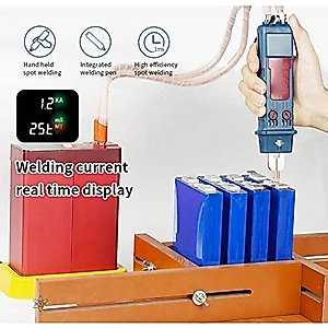 Adjustable Pulse Spot Welder, Aluminum Alloy Shell Portable Battery Welding Machine AT MT Trigger Mode Self Cooling for Soldering Hardware Parts(U.S. regulations)