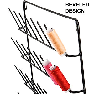 Tosnail 2 Pack 32 Spools Metal Thread Holder, Large Thread Racks, Wall Mount Thread Storage Organizer for Sewing, Braiding, Embroidery and Jewelry