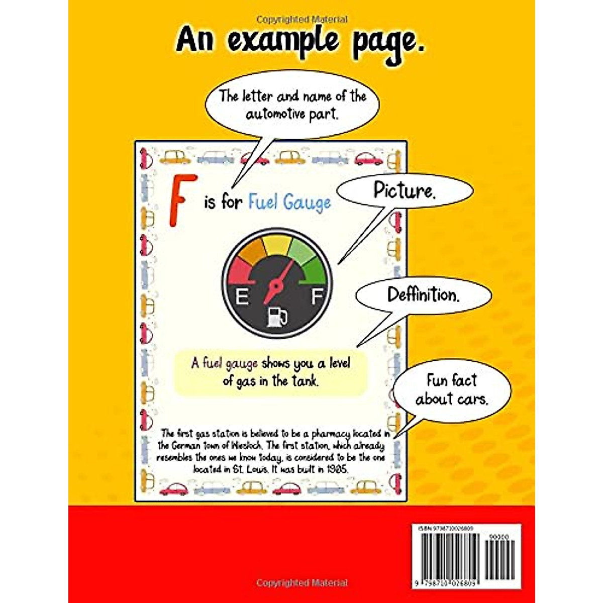 Abc Car Parts Book for Kids: Auto Parts Alphabet for Future Mechanics and Drivers / Letter Learning for Toddlers / Contains Fun Facts About Automotive and Vehicles