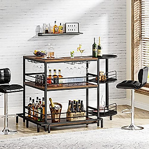 LITTLE TREE Home Bar Unit, Brown/Black