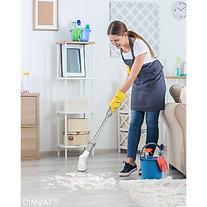 DIMUAT Electric Spin Scrubber, Shower Scrubber for Cleaning, Cordless Grout Power Bathroom Cleaner for Cleaning Tile, Floor, Bathtub