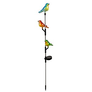 ELFENGARDEN Solar Lights Outdoor Garden Decor Pile Lamp, Outdoor Solar Garden Decorative Stakes LED Light with 3 Color Bird for Patio Yard Pathway, Solar Powered Waterproof