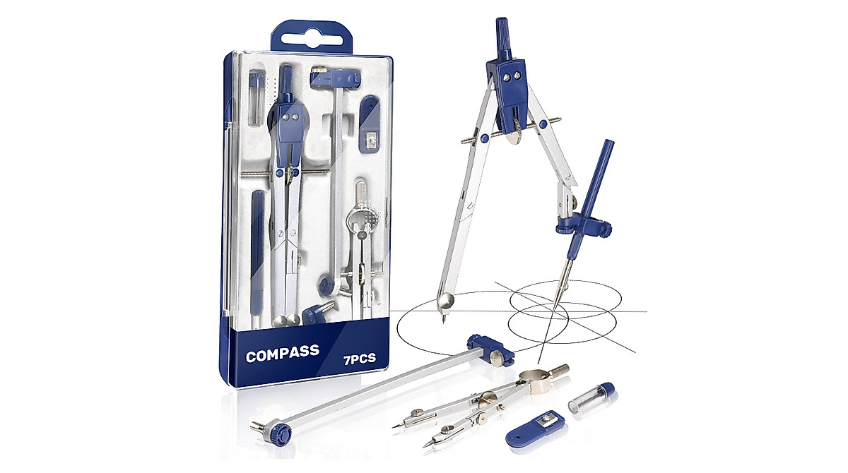 Professional Metal Drawing Compass Kit for Geometry & Drafting