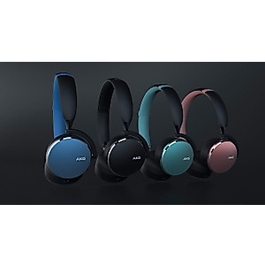AKG Y500 On-Ear Foldable Wireless Bluetooth Headphones- Blue (US Version)