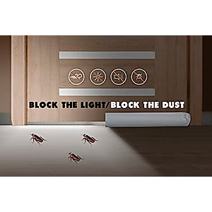 KOALA Design Under Door Draft Stopper 32 to 38 Inch Door Breeze Dust Air Blocker Adjustable Draft Stoppers Double Sided Draft Guard with 2.1 Foam (Gray-1)