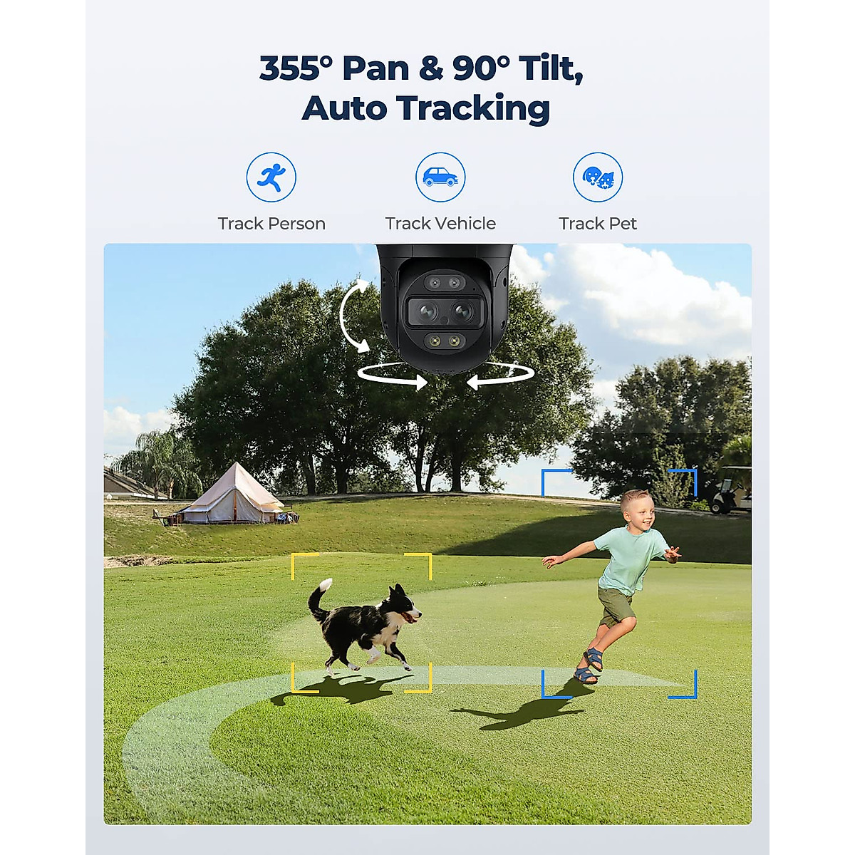 REOLINK 4K Dual-Lens Security Camera System, IP PoE Outdoor Cameras, 1x Duo 2 PoE with 180° Ultra-Wide Angle, Bundle with 1x Trackmix PoE with 6X Hybrid Zoom & Auto Tracking, Color Night