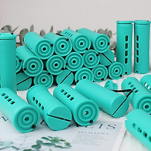 Large Perm Rods,40 pcs Green Color Perm Rods for Natural Hair Jumbo Cold Wave Rods for Long Short Hair Hair Roller Hair Curlers Hairstyle Hairdressing Tools