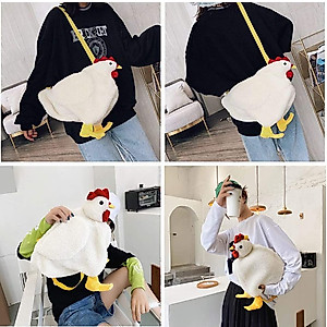 AWXZOM Cute Chicken purse hen bag, chicken bag, chicken Handbag, cute tote bag Cartoon bag For Women