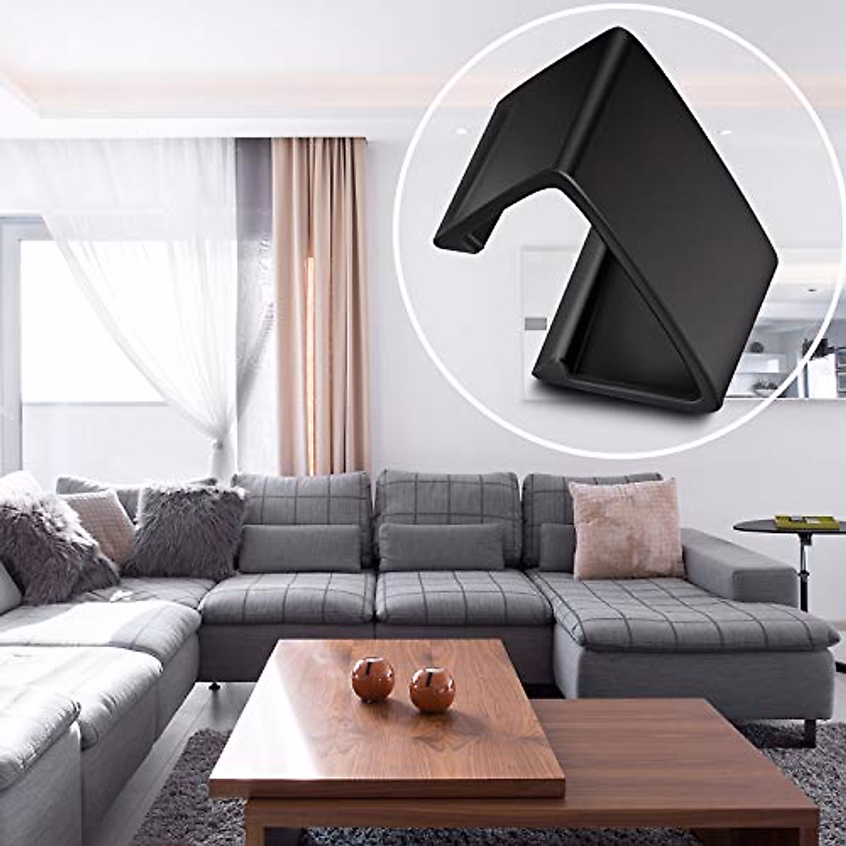 Blulu 50 Pieces Patio Furniture Clips Outdoor Furniture Sofa Clips 2.4 D x 1.4 W x 1.22 H Rattan Clamps Wicker Chair Fasteners, Connect The Sectional or Module Couch