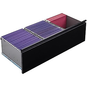 Hirsh Lateral Metal File Cabinet 30" W 2 Drawer Set Black with Front/Back Rails