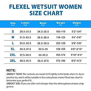 FLEXEL Shorty Wetsuit Women 3mm, Wet Suits for Mens in cold water, Neoprene Scuba Diving Suit for Surfing Swimming Snorkeling