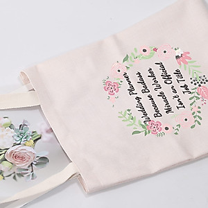 MEIKIUP Wedding Planner Cosmetic Makeup Bag Zipper Pouch Wedding Coordinator Gift Thank You Gift for Wedding Planner (Wedding Planner ToteBag)