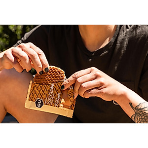 GU Energy Stroopwafel Salty's Caramel Sports Nutrition Waffle, Caffeine-Free, and Kosher dairy, On-the-Go Energy for Any Workout, 16 Count