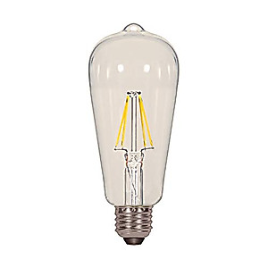 Satco S9895 Medium Bulb in Light Finish, 5.50 inches, 1 Count (Pack of 1), Clear