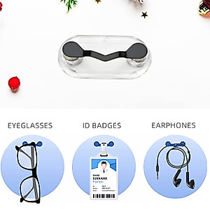 Magnetic Eyeglass Holder, 4 Pack Magnet Pin, Pins for Clothes Shirt,Magnet Badge Holder (silvery+black)