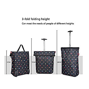 NEOCHY Trolleys,Shopping Cart Folding Shopping Cart Portable Tug Bag Trolley Shopping Cart Travel Storage Bag Luggage Bag Grocery Cart