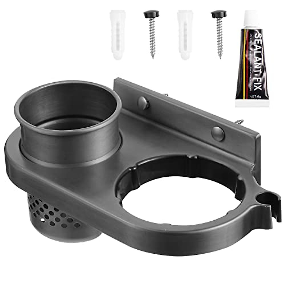 Cabilock 3pcs Wall Straightener Storage Mounted Hanging Brushes Basket Supplies Care Space Bathroom Iron Organizer Flat Mount Dryer Hair Cosmetic Bracket Blow Rack Curling Aluminum Holder