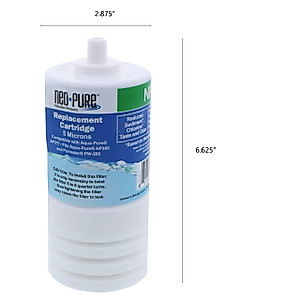 Neo-Pure NP217 Water Filter Compatible With Aqua-Pure™ AP217 / AP200 Filters, including Carbon Replacement Cartridges and Replacement Square cut O-rings. (12pack)