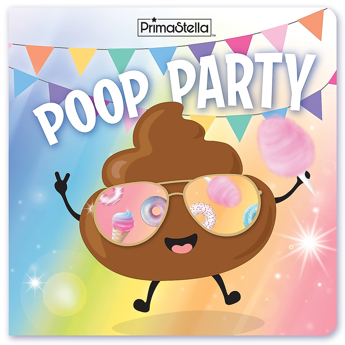 Poop Party Potty Training Kit - Adventure Book and Party Supplies to Help Toddlers Get Excited About Using the Toilet - 16 Piece Set - PrimaStella